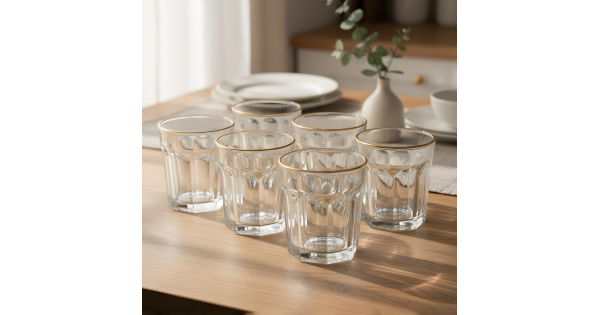 Glass Cups Set 6 Pieces