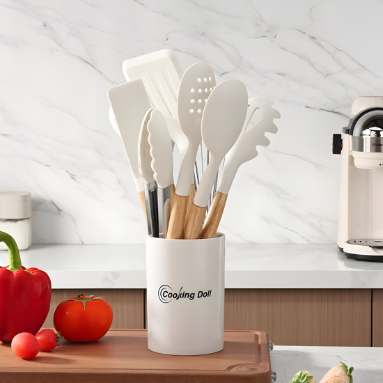 Plastic Kitchen Utensil Set - 12 Pcs