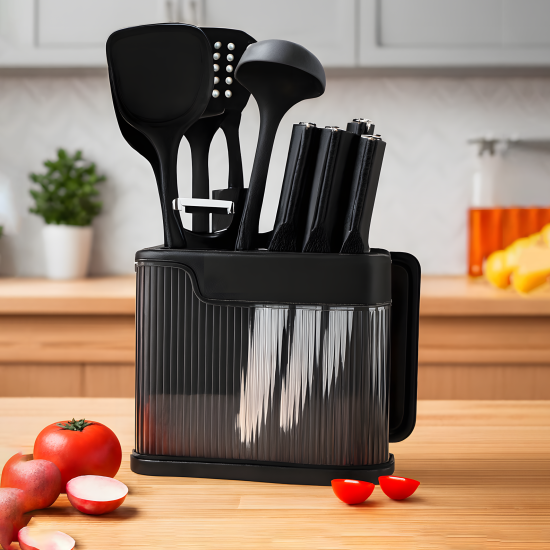 Plastic Kitchen Utensil Set - 17 Pcs